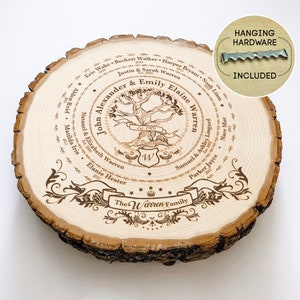 Engraved Family Tree Chart, Wooden Family Tree Chart, Personalized ...