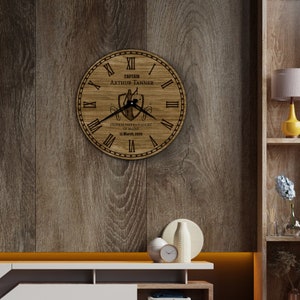Judge Clock, Personalized Wood Clock, Custom Wall Clock, Gift for Judge ...