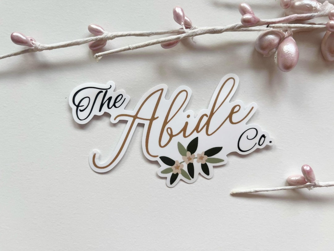 The Abide Co 3" Vinyl Sticker - Etsy