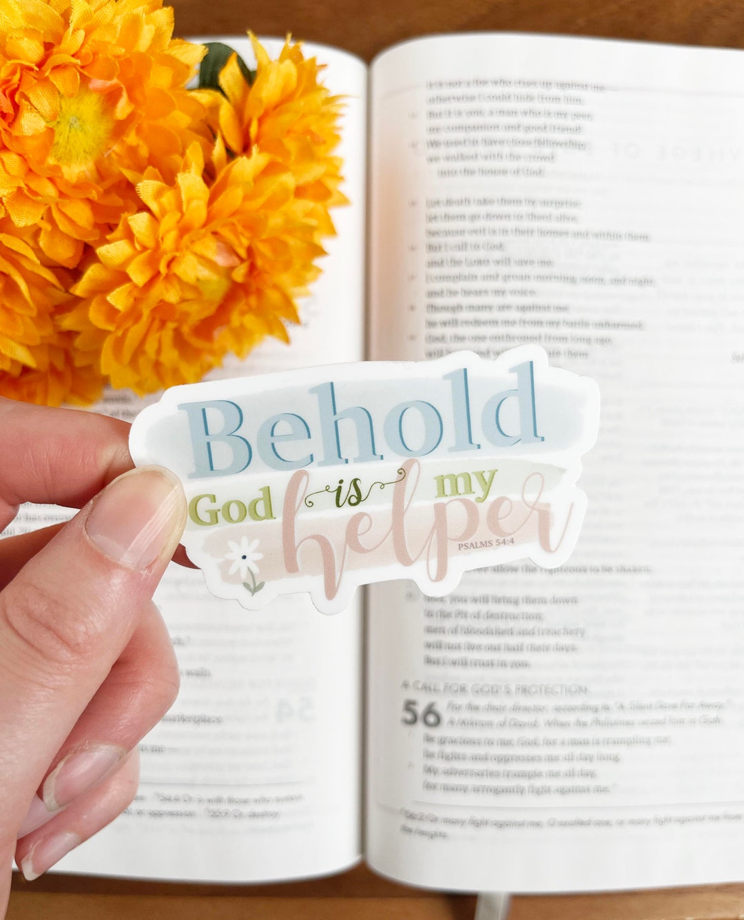 Behold God is My Helper Sticker - Etsy