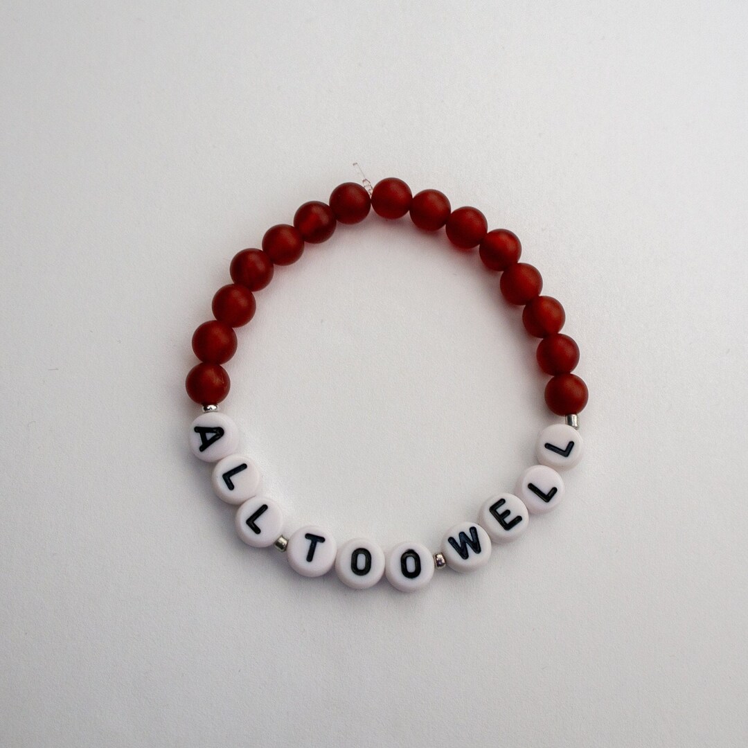 All Too Well Bracelet Made With 6 Mm Red Frosted Agate Gemstones Taylor ...
