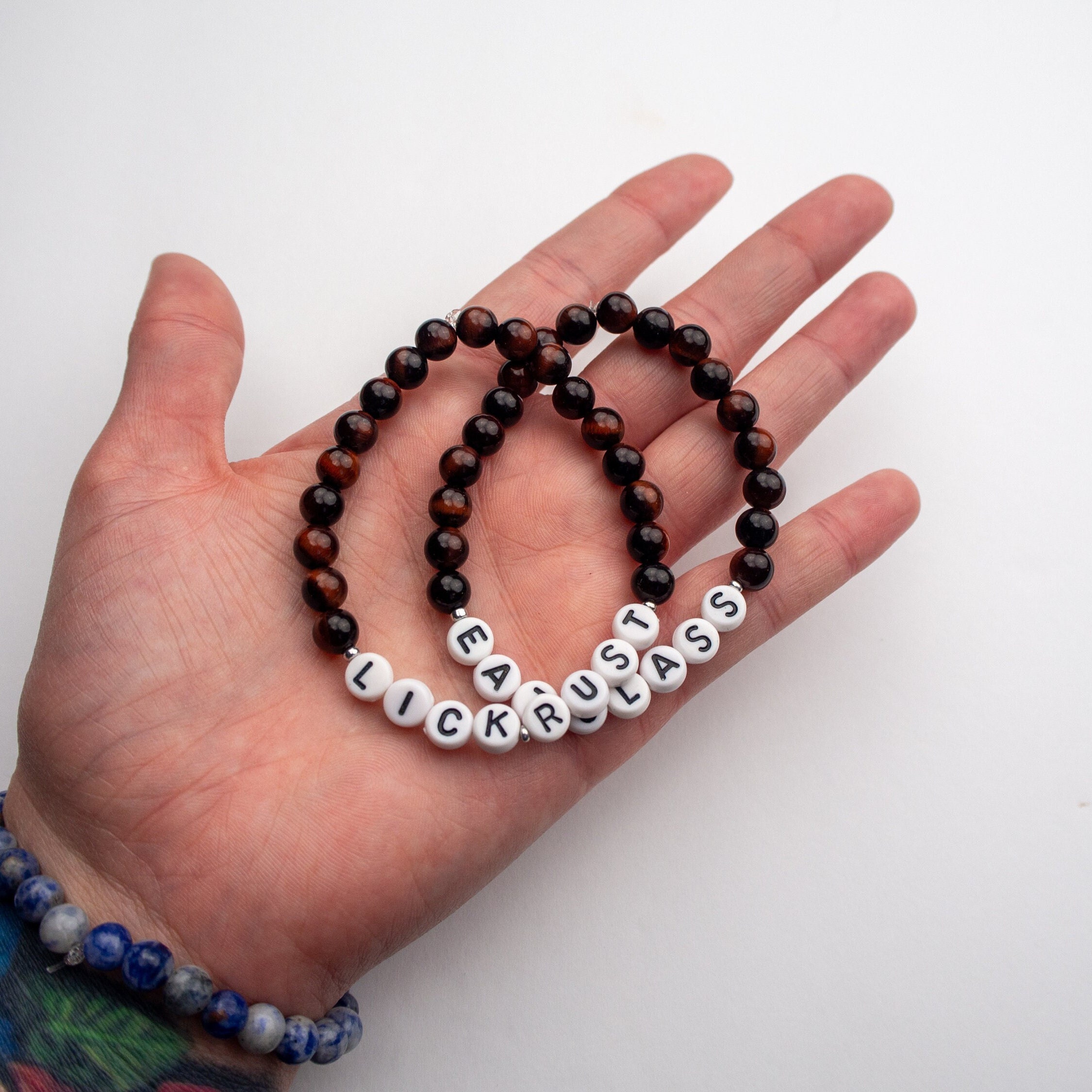 Eat Glass & Lick Rust Friendship Bracelets Made With 6mm Tigers Eye ...