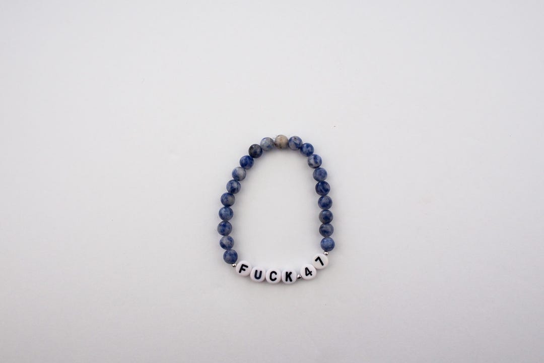 FDT Bracelet Fuck 47 Handmade to Order With 6mm Sodalite Gemstones 2024 ...