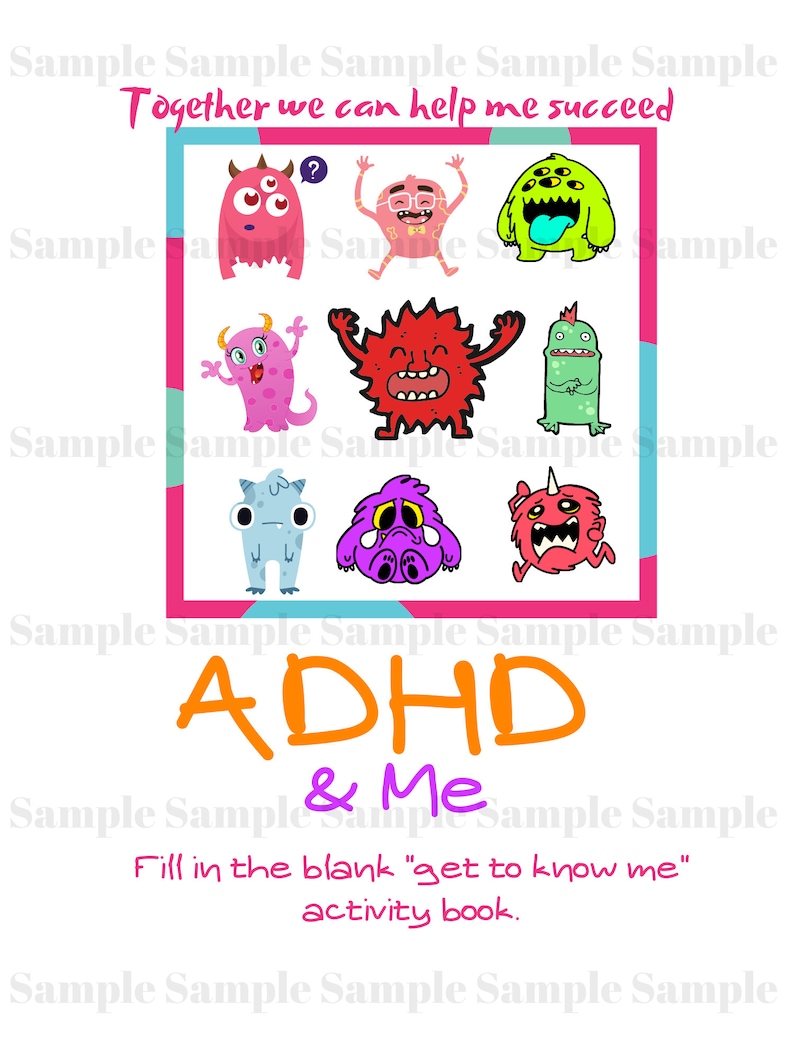 Digital File Only. ADHD & Me. Fill in the Blanks Activity Book for Kids ...