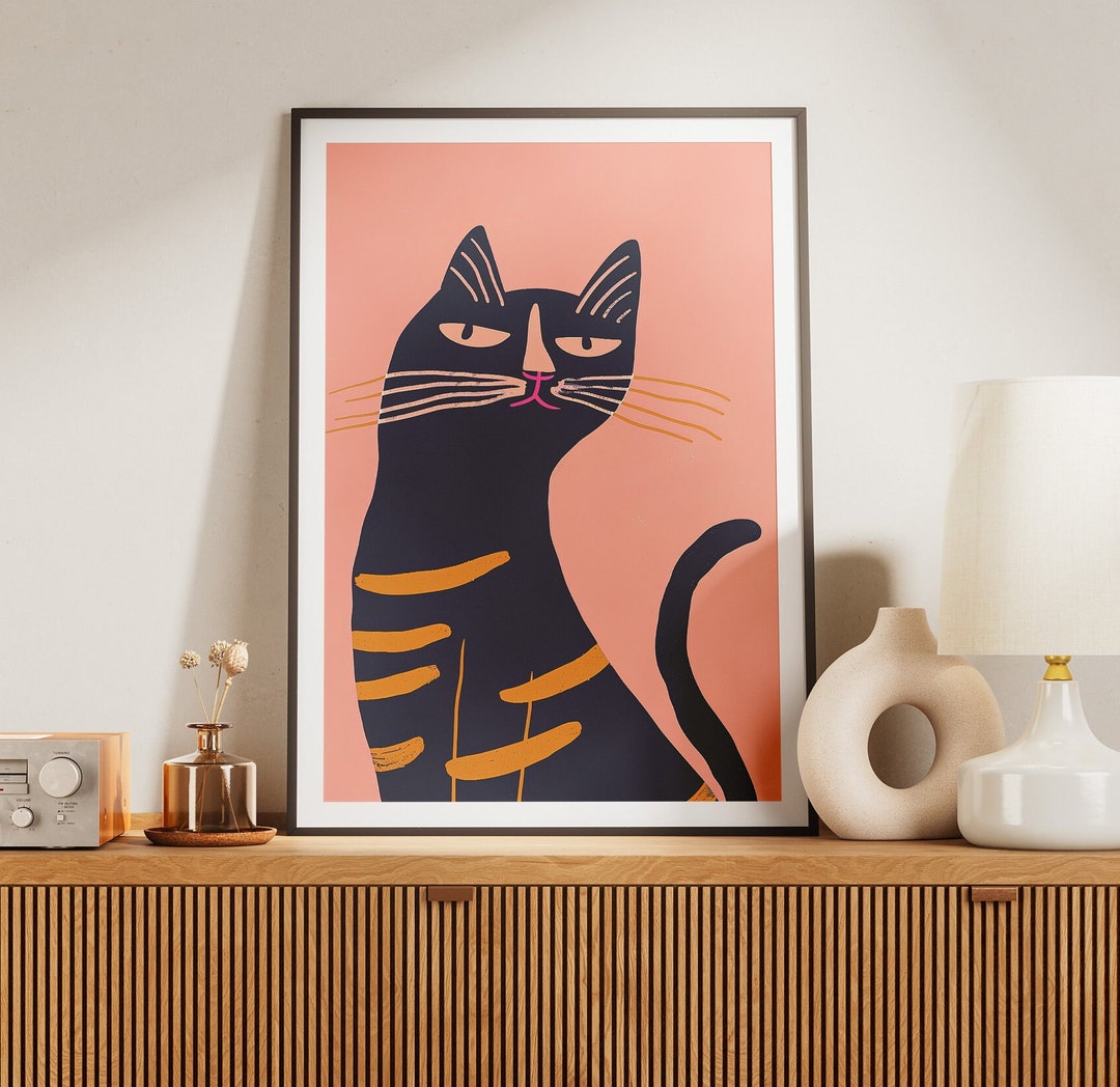 Funny Cat Print Printable Art Poster Funny Animal Poster Funny Cat ...