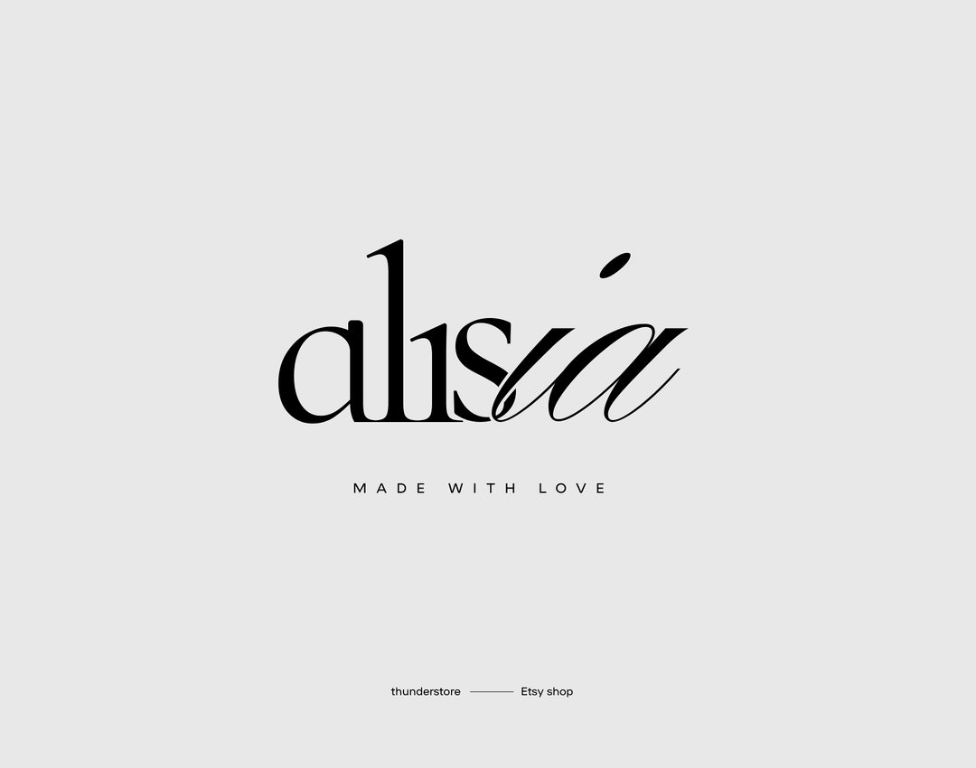 Custom Name Minimalist Logo Design Modern Premade Logo Fashion & Beauty ...