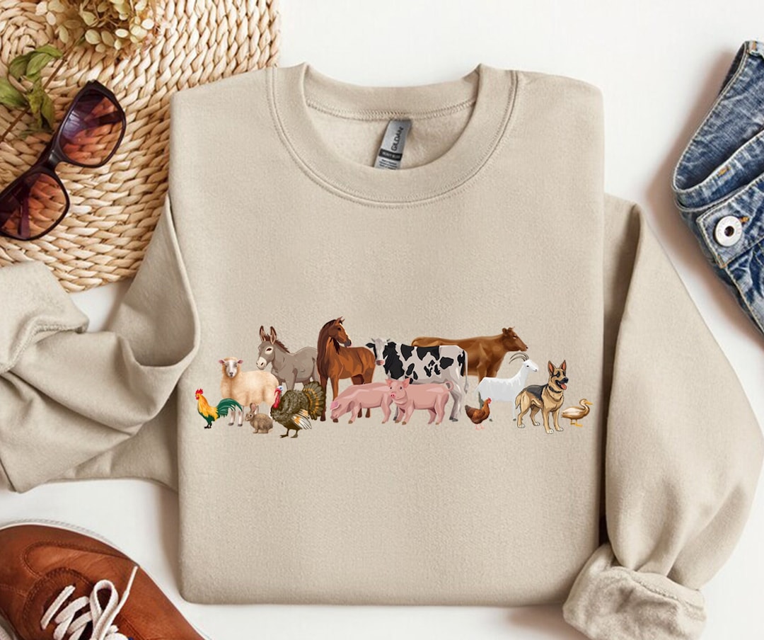 Farm Animal Shirt, Animal Lover Shirt, Farm Shirt, Animal Shirt, Farmer ...