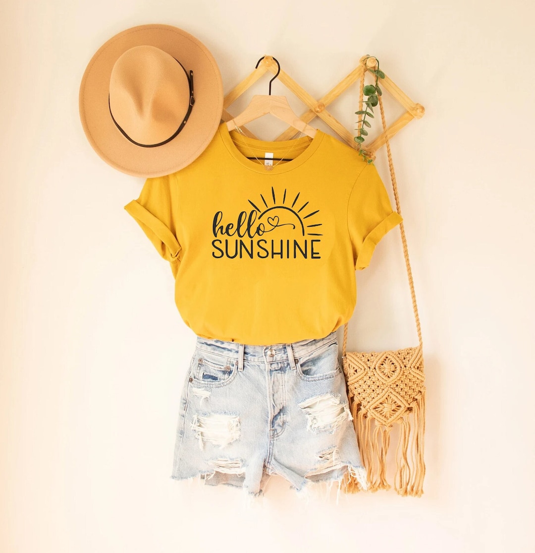 Hello Sunshine Shirt, Hello Sunshine T-shirt, Summer Tee, Happy Summer ...