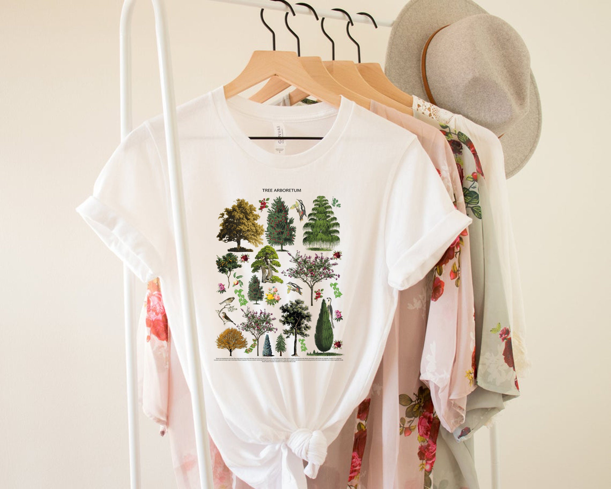 Tree Arboretum Shirt Blooming Trees Botanical Shirt Tree - Etsy