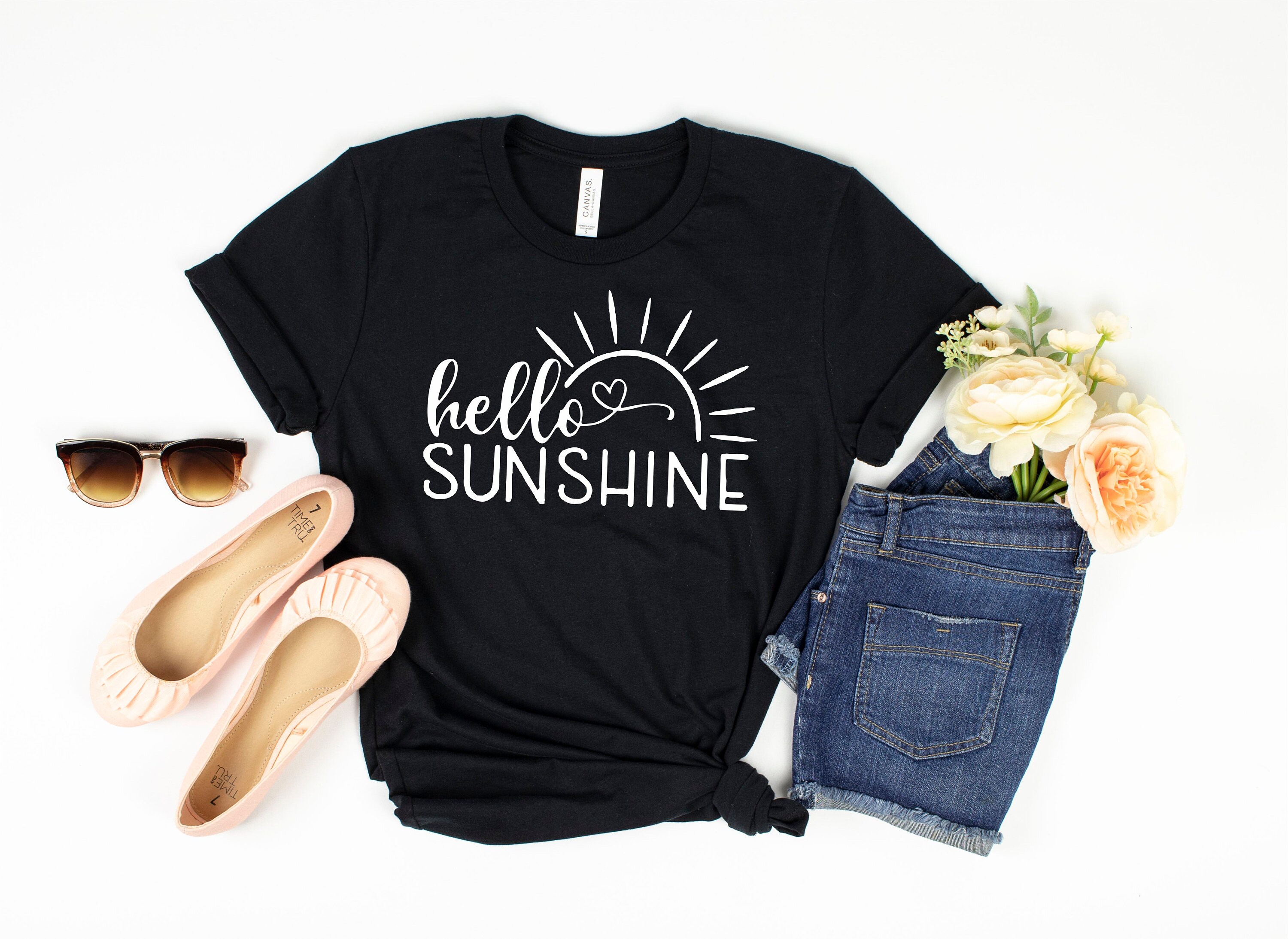 Hello Sunshine Shirt, Hello Sunshine T-shirt, Summer Tee, Happy Summer ...