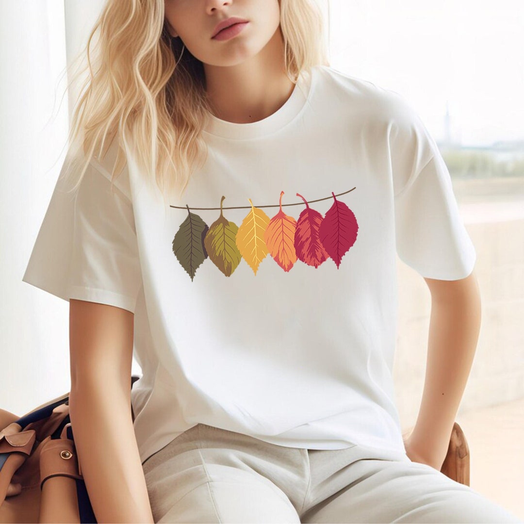 Botanical Tee , Fall Leaf Shirt for Woman, Plant Lady Shirt, Fall Tees ...