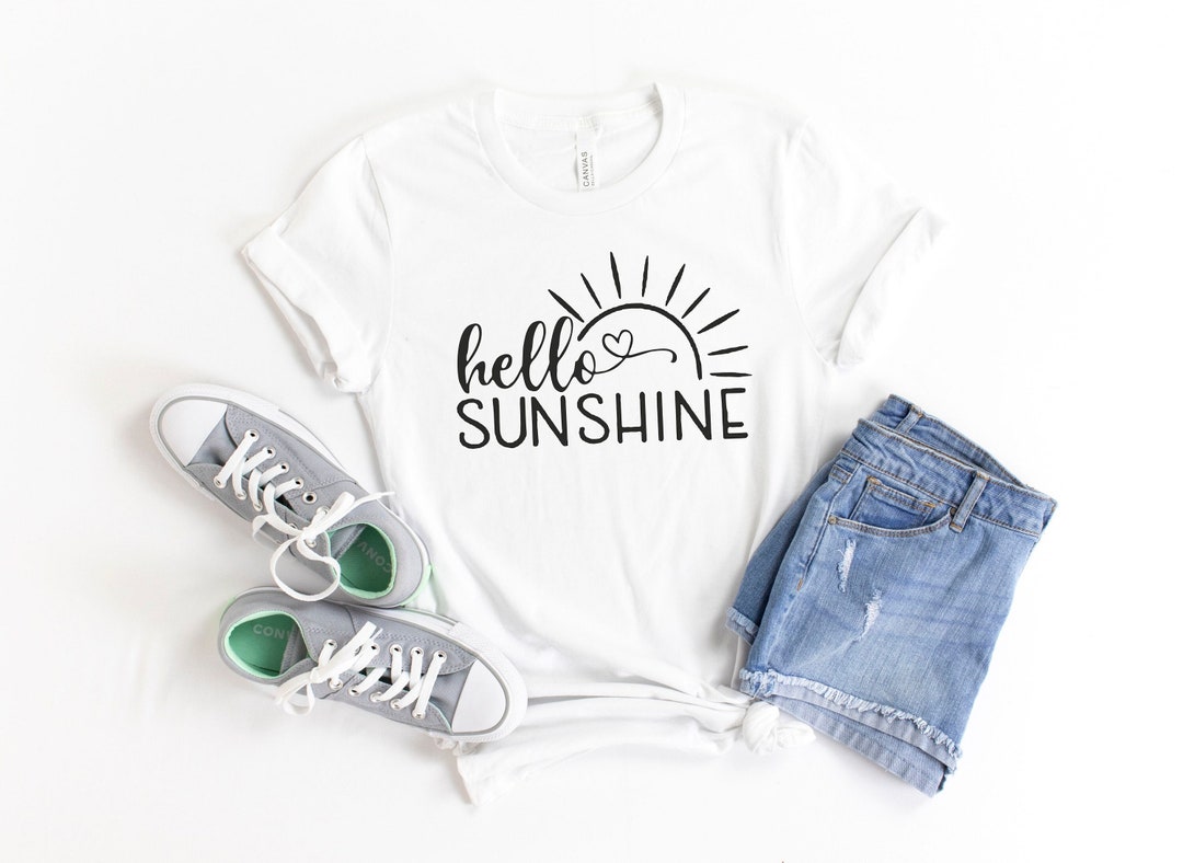 Hello Sunshine Shirt, Hello Sunshine T-shirt, Summer Tee, Happy Summer ...