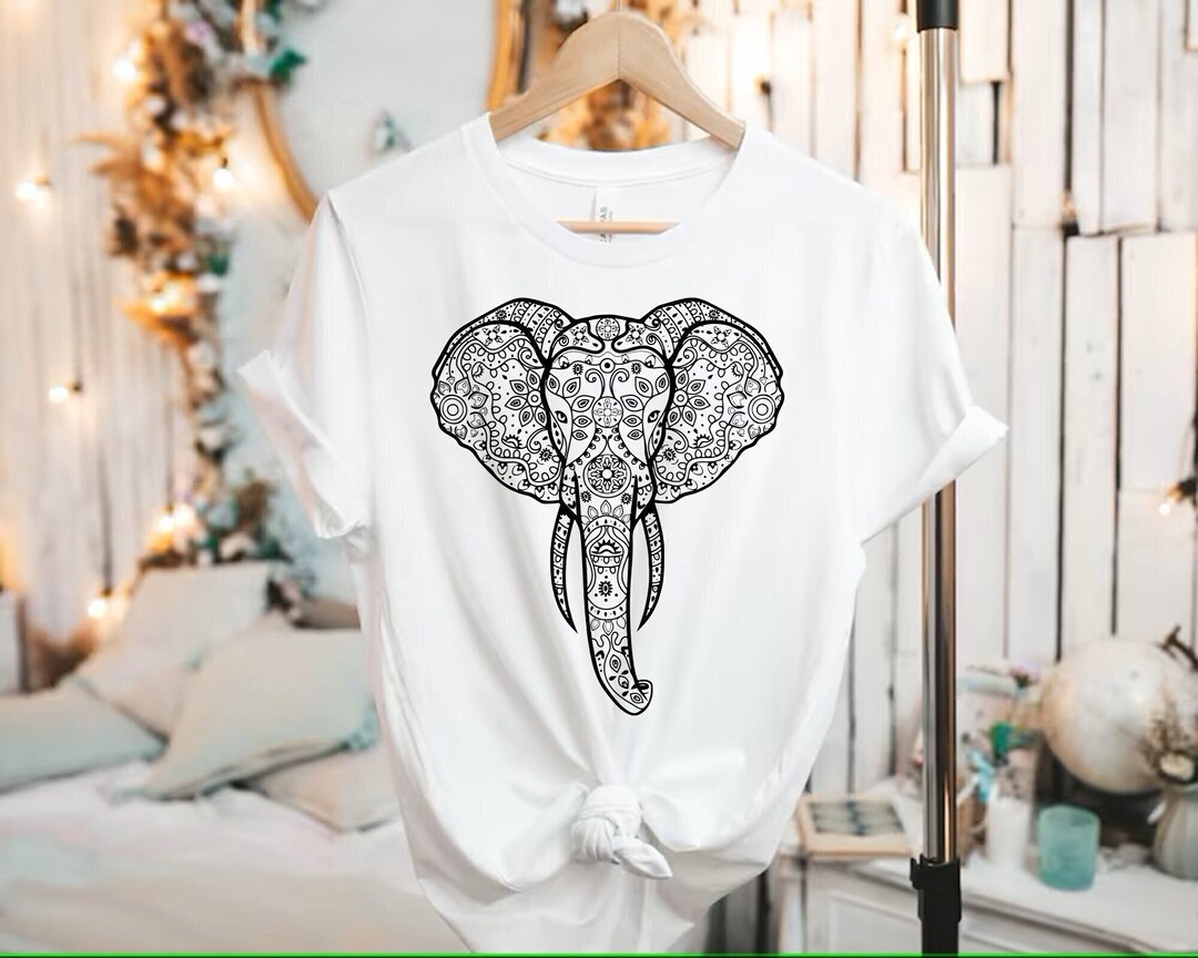 Elephant Shirt, Elephant Mandela Elephant Shirt, Zoo Animal Shirt, Gift ...