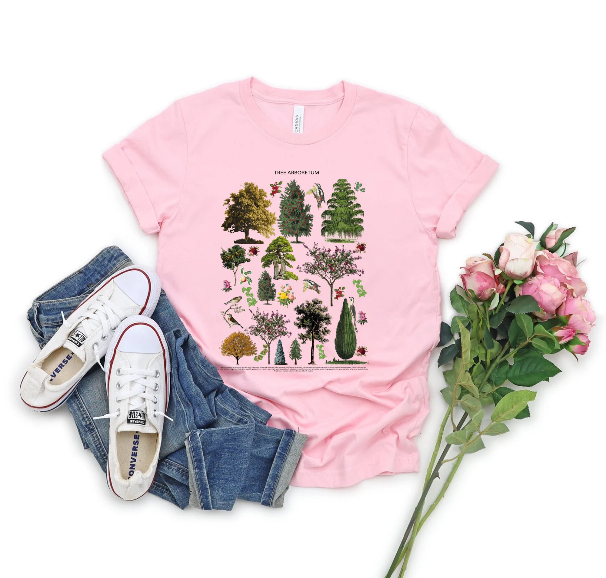 Tree Arboretum Shirt Blooming Trees Botanical Shirt Tree - Etsy