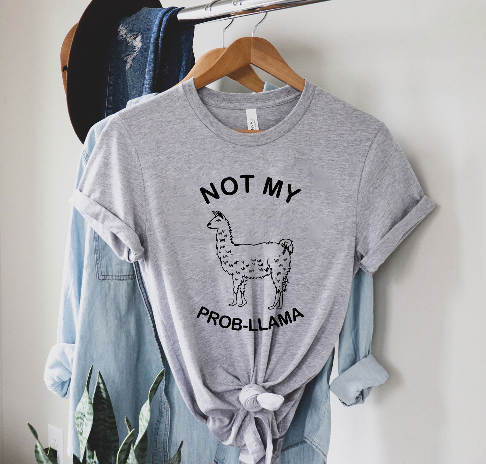 Not My Prob-llama Shirt, Animal Lover Gift, Unisex Funny Graphic Tees ...