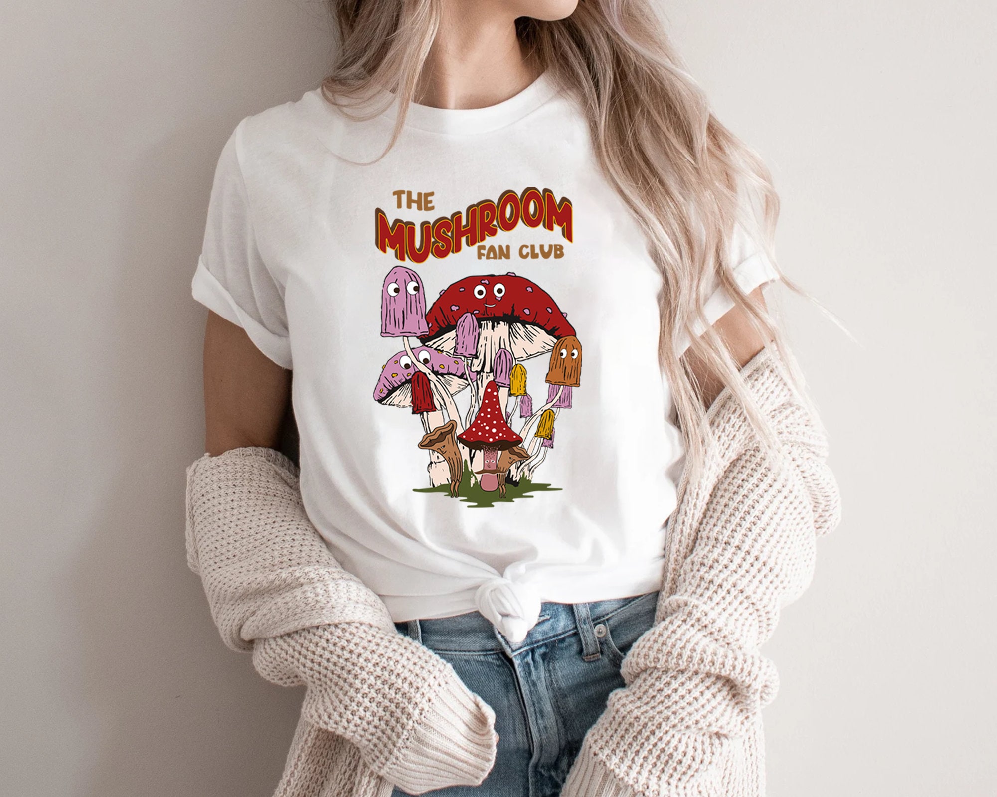 The Mushroom Fan Club T-shirts Vintage Mushroom Print - Etsy