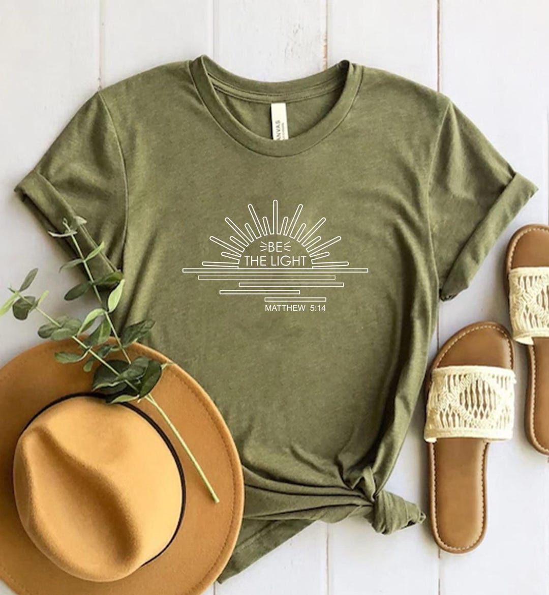 Be the Light Shirt, Inspirational Shirt, Religious Shirt, Faith Shirt ...