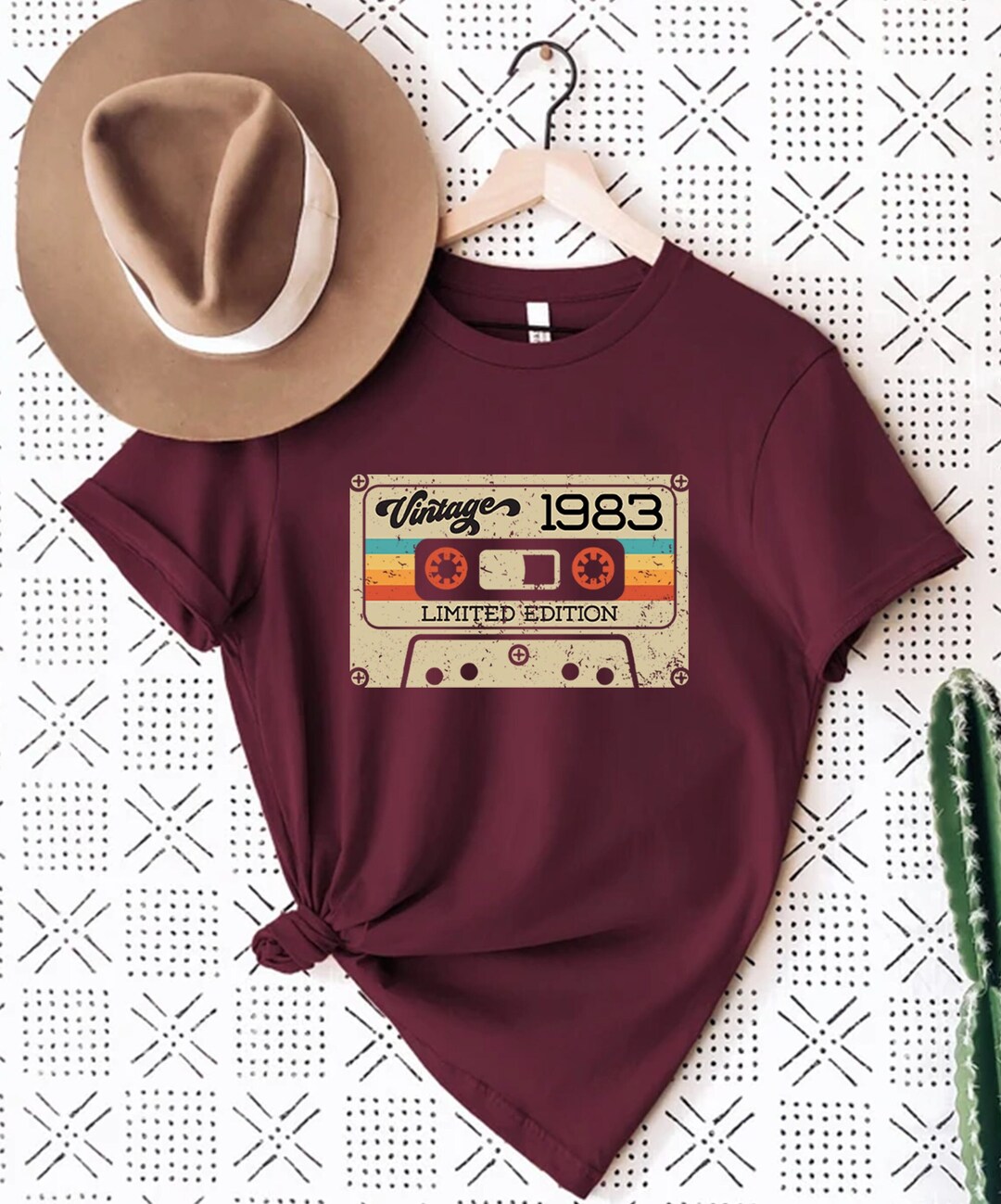 Vintage 1983 Limited Edition Cassette Shirt, 42nd Birthday Shirt ...