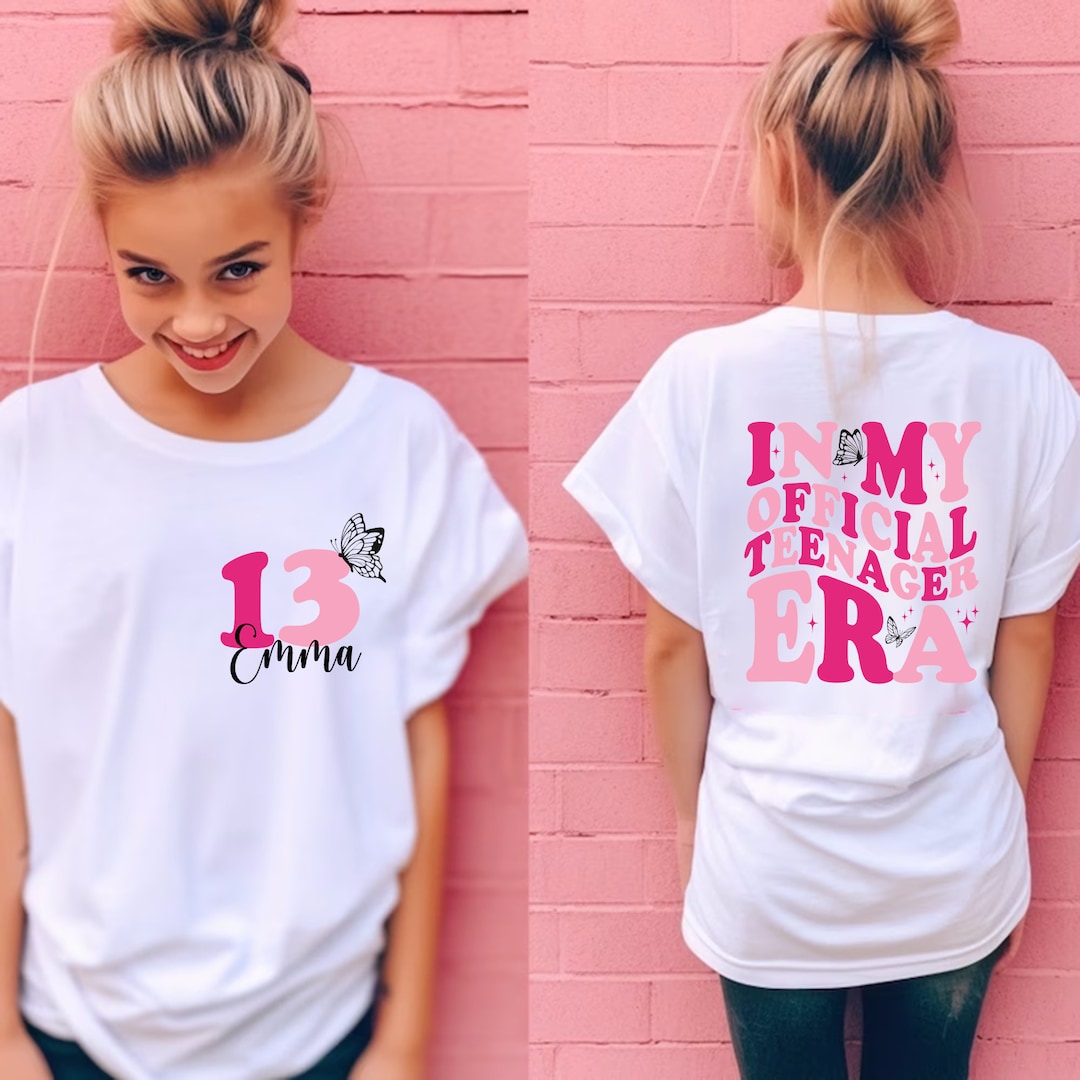 Thirteen Shirt, in My Official Teenager Era Shirt, Sweet Thirteen Gift ...