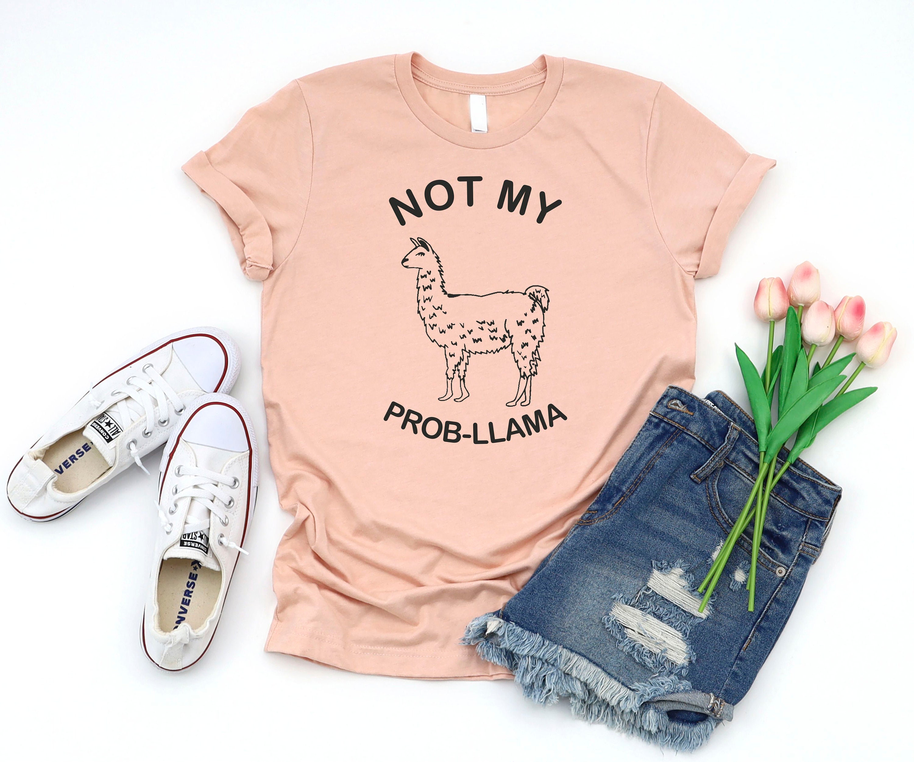 Not My Prob-llama Shirt, Animal Lover Gift, Unisex Funny Graphic Tees ...