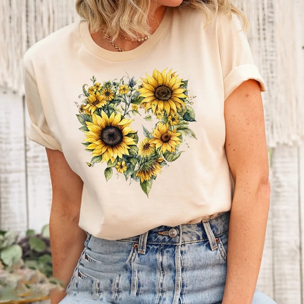 Sunflower Tshirt - Etsy