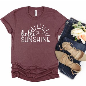 Hello Sunshine Shirt, Hello Sunshine T-shirt, Summer Tee, Happy Summer ...