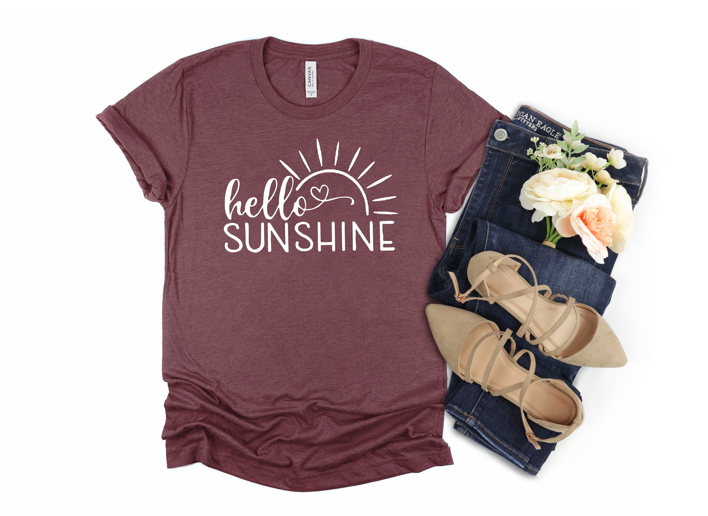 Hello Sunshine Shirt Hello Sunshine T-shirt Summer Tee - Etsy