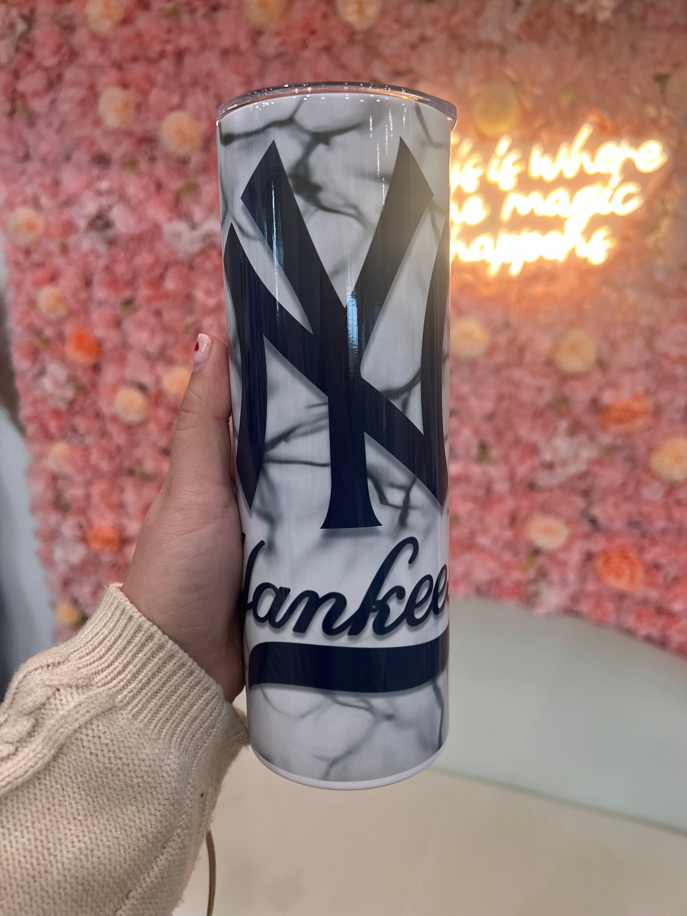 Yankees Tumbler 20 Oz Travel Cup, Yankees Tumbler , Travel Cup, Coffee ...