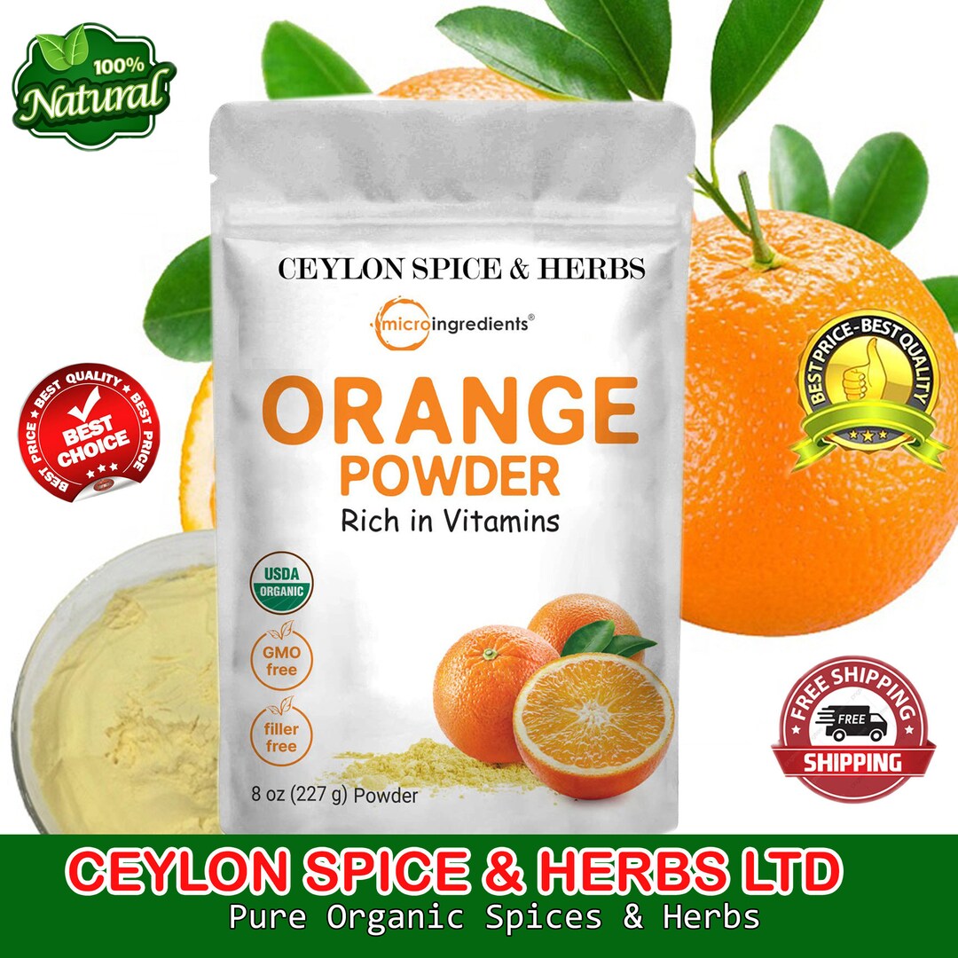 Orange Fruit Powder ,100% Natural Organic, Kosher, USDA Certified ...