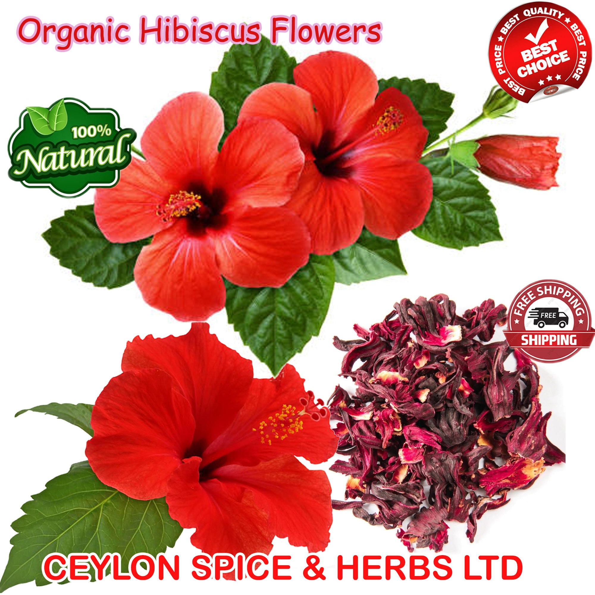 Hibiscus Dried Flowers 1KG BULK Hibiscus Flowers Organic - Etsy