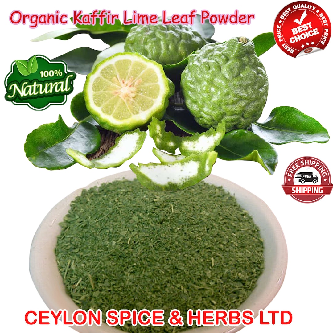 Organic Kaffir Lime Leaf Powder, Citrus Hystrix Extract, Makrut Lime ...