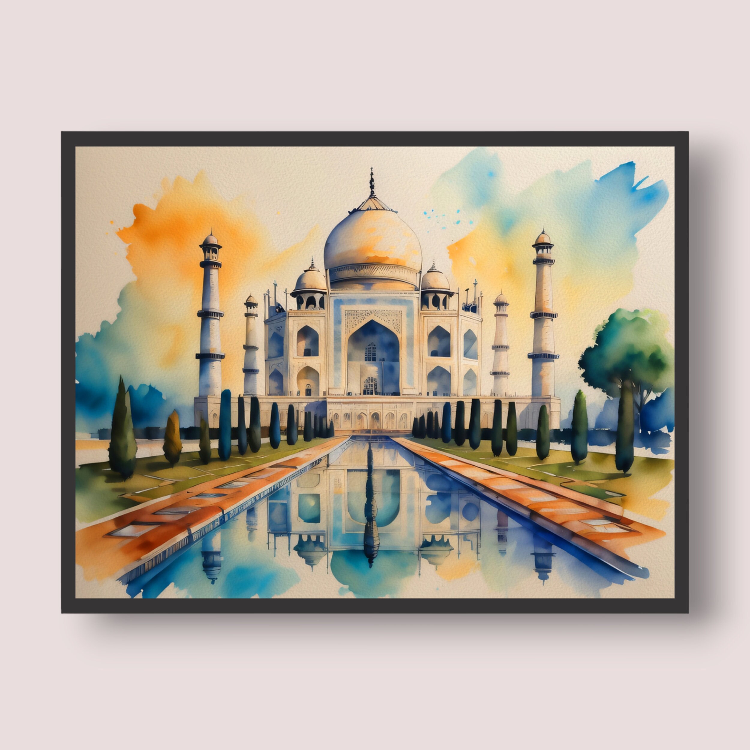 Taj Mahal Watercolor