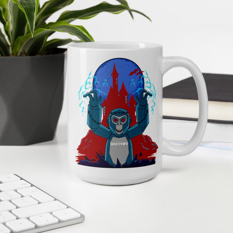 Gorilla Tag Daisy09 Ghost Creepypasta White Glossy Mug - Etsy