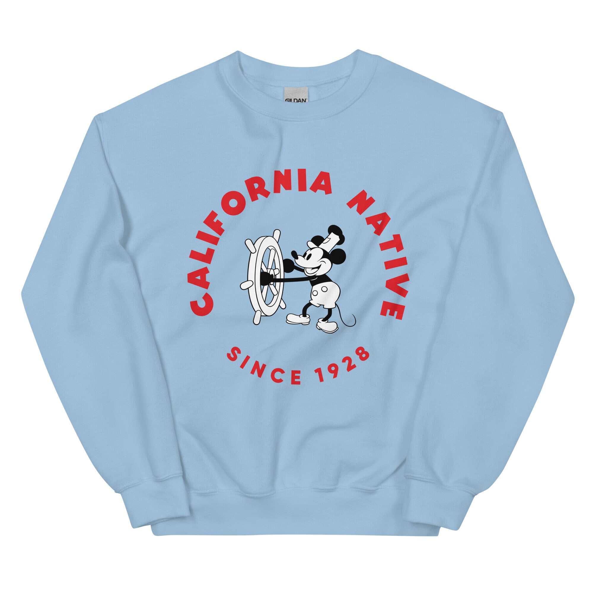 Mickey Mouse California Native Retro Style Unisex Sweatshirt (black ...