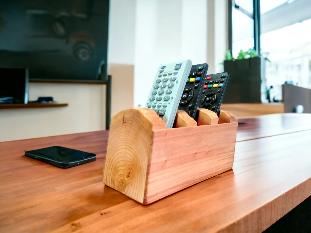 Rustic Remote Holder, Desk Organizer, Remote Control Holder, Remote ...