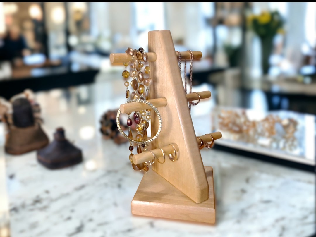 Jewelry Holder, Bracelet and Chain Stand, Wooden Ring Stand, Jewelry ...