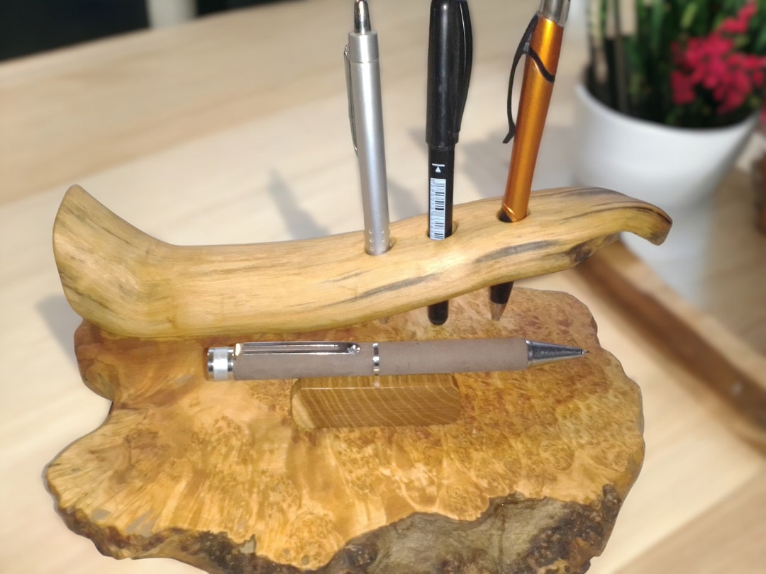 Pen Stand, Desk Organizer, Wood Desk Organizer, Pen Holder for Desk ...