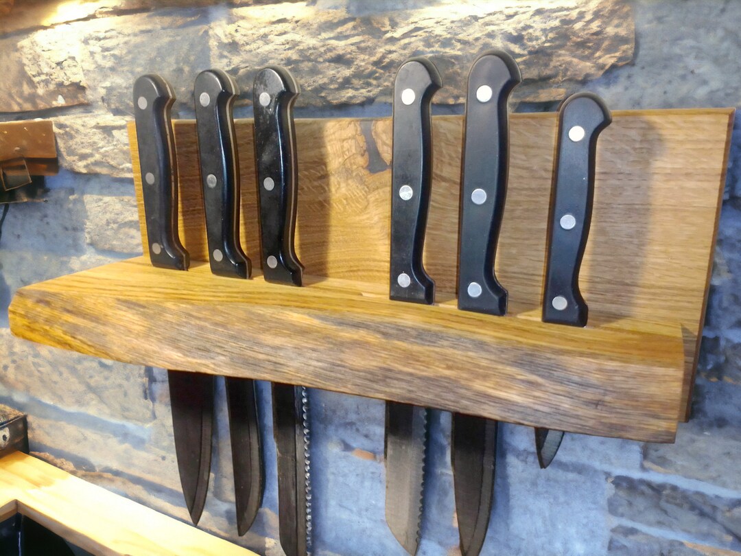 Knife Shelf, Wood Knife Holder, Wall Knife Holder, Knife Stands, Knife ...