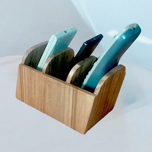 TV Remote Holder, Remote Control Stand, Wood Remote Holder, Remote ...