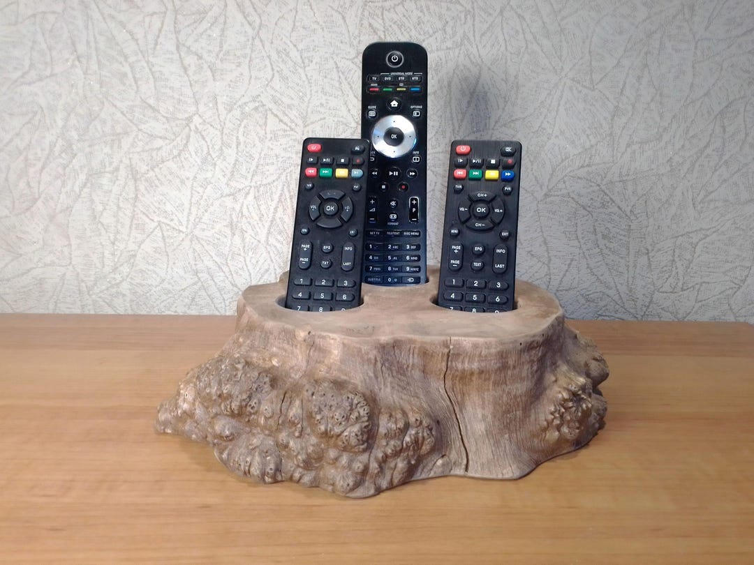TV Remote Holder, Remote Control Box, Wooden Box, Controller Stand ...