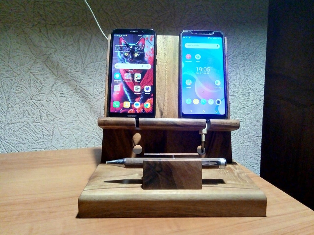 Double Phone Holder Dock Station Smartphone Stand iPad Holder - Etsy
