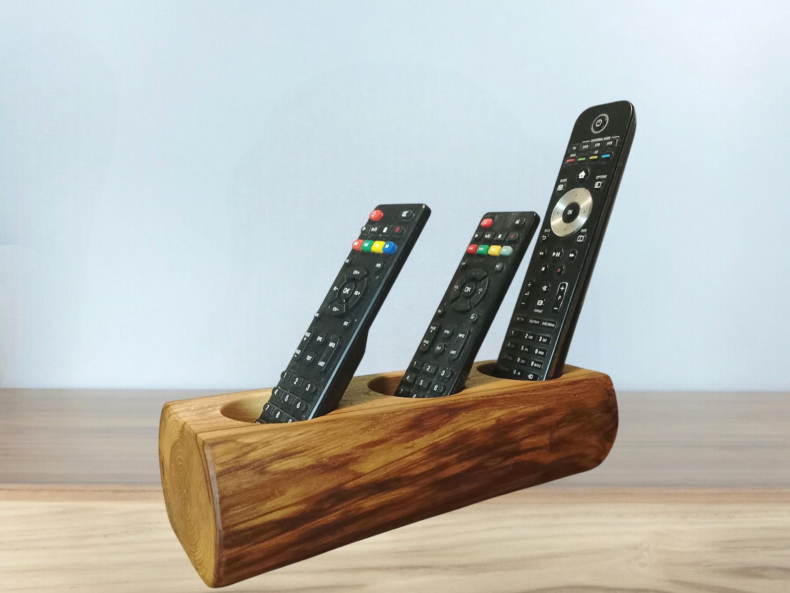 Maple Wood Remote Control Holder: Desk Organizer - Etsy
