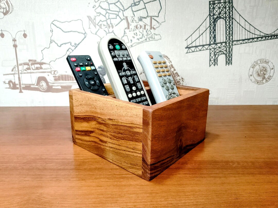 Wooden Box, Remote Control Stand , TV Remote Holder, Remote Stand ...