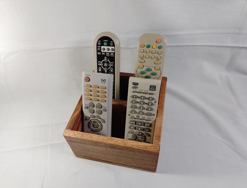 Wooden Box, Controller Holder, TV Remote Holder, Remote Stand, Remote ...