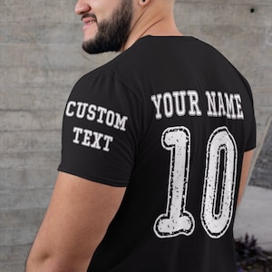 Custom Sports Team Shirts, Front Back Name and Number, Custom Print on ...
