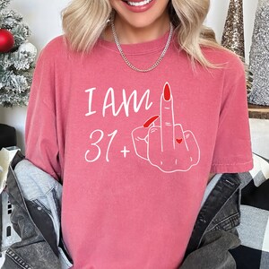 I Am 29 Plus Middle Finger Comfort Colors Shirt, Personalized Birthday ...
