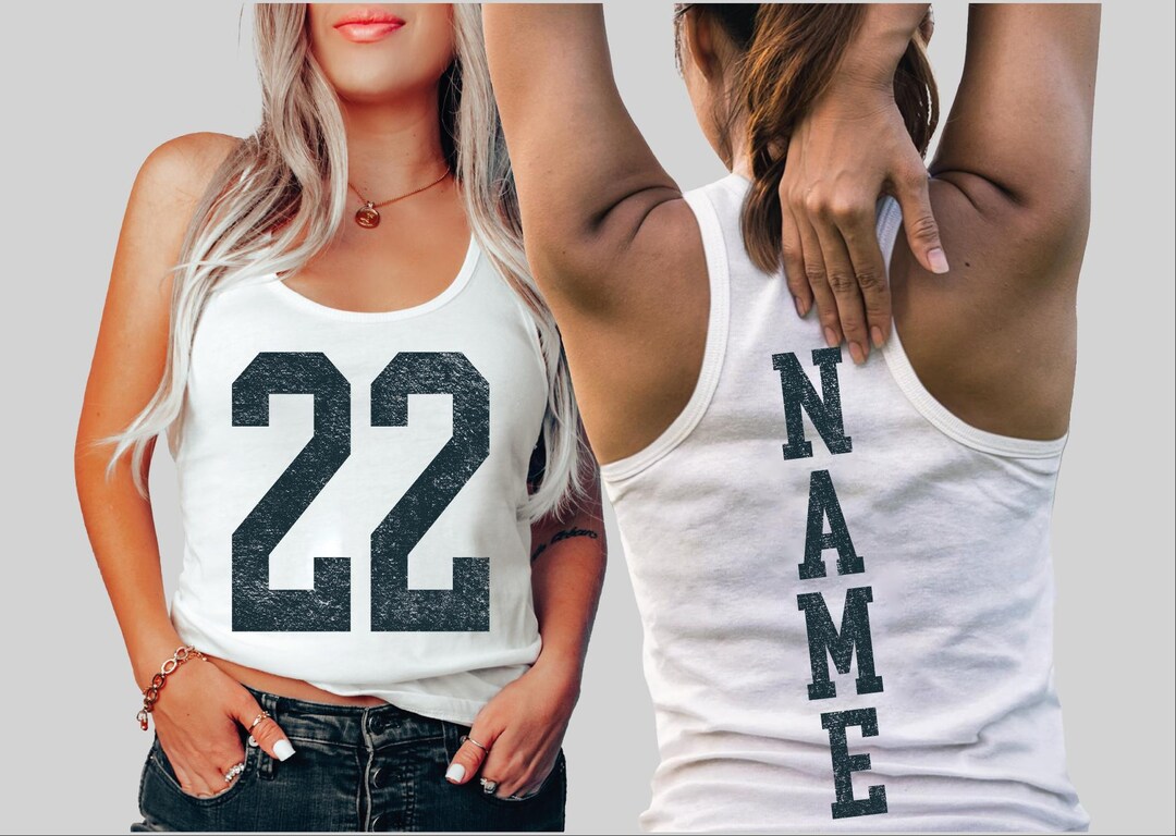 Custom Number and Name Front and Back Print Racerback, Game Day Adult ...