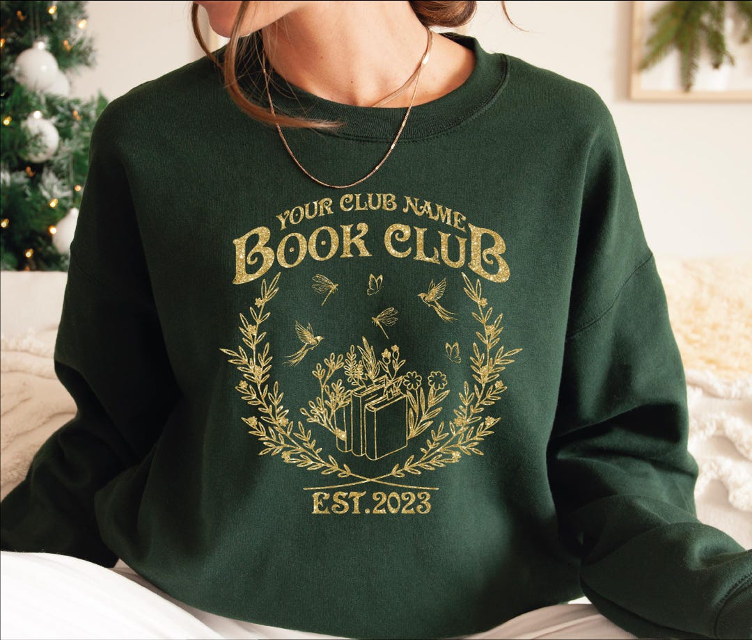 Custom Book Club Sweatshirt, Customized Book Club Sweatshirt, Book Club ...