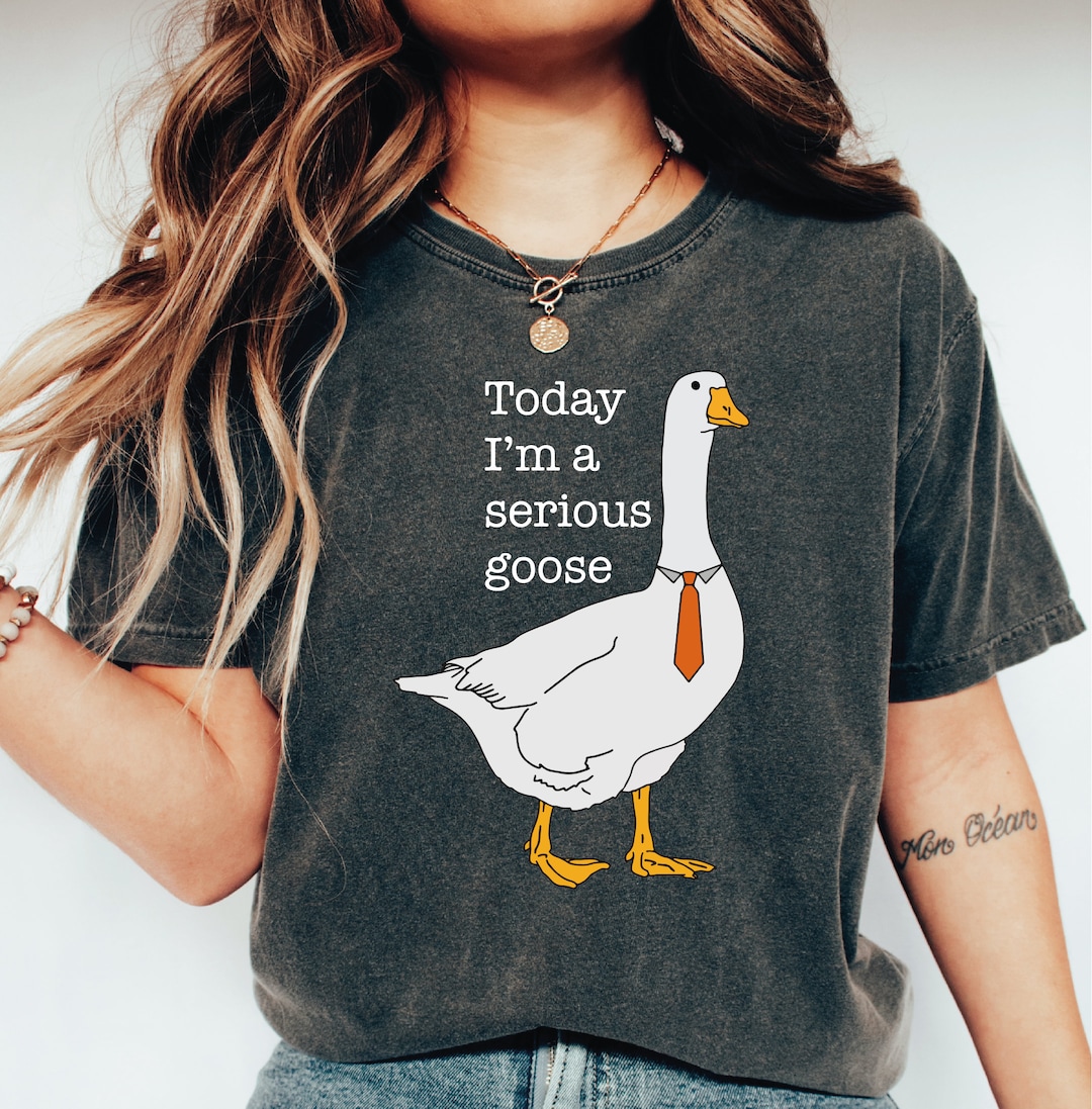 Today I'm A Serious Goose Comfort Colors Shirt, Funny Silly Shirt ...