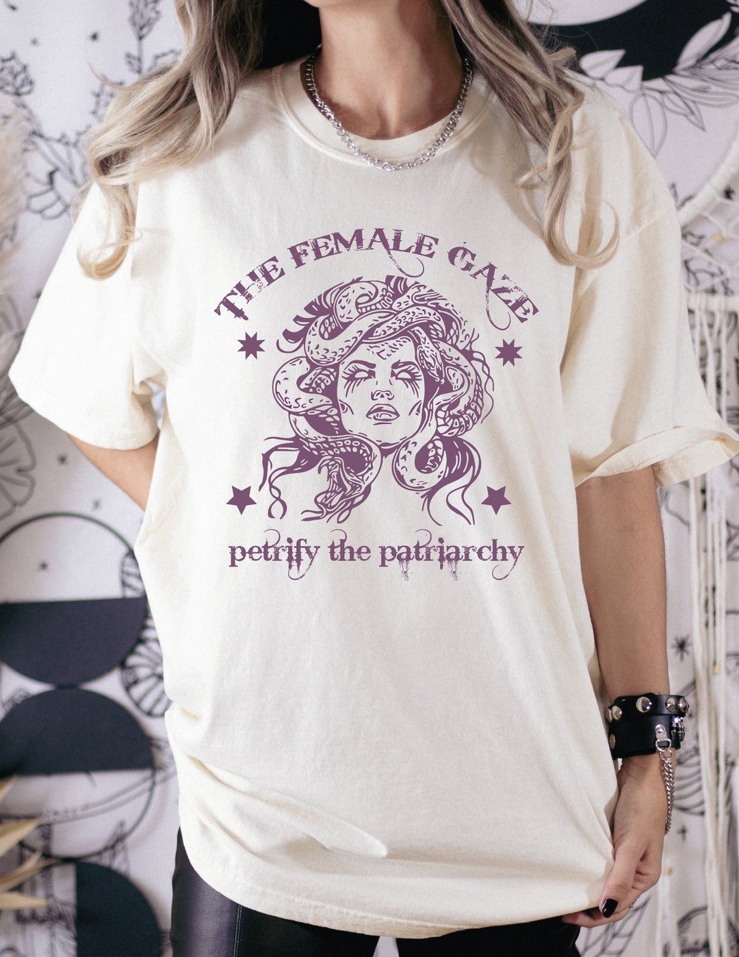 The Female Gaze Petrify the Patriarchy Comfort Colors Shirt, Feminist ...